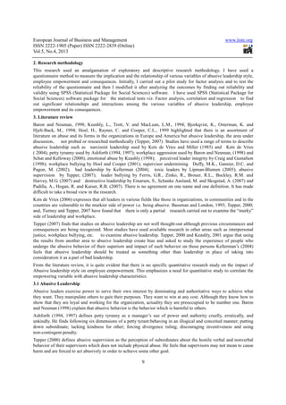 Abusive leadership – a barrier to employee empowerment | PDF