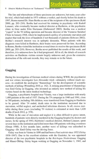 Abusive Medical Practices On Euthanasia Victims In Austria During And ...