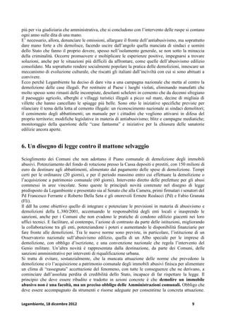 Abusivismo edilizio stop a mattone selvaggio - dossier legambiente | PDF