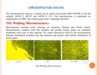 Experimental and Microstructural Analysis of TIG and MIG Welding on ...