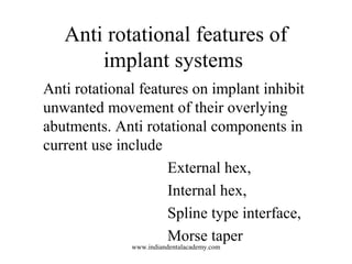 Abutments/ dental implant courses | PPT