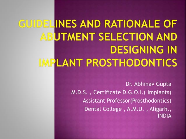 ABUTMENT SELECTION.pptx
