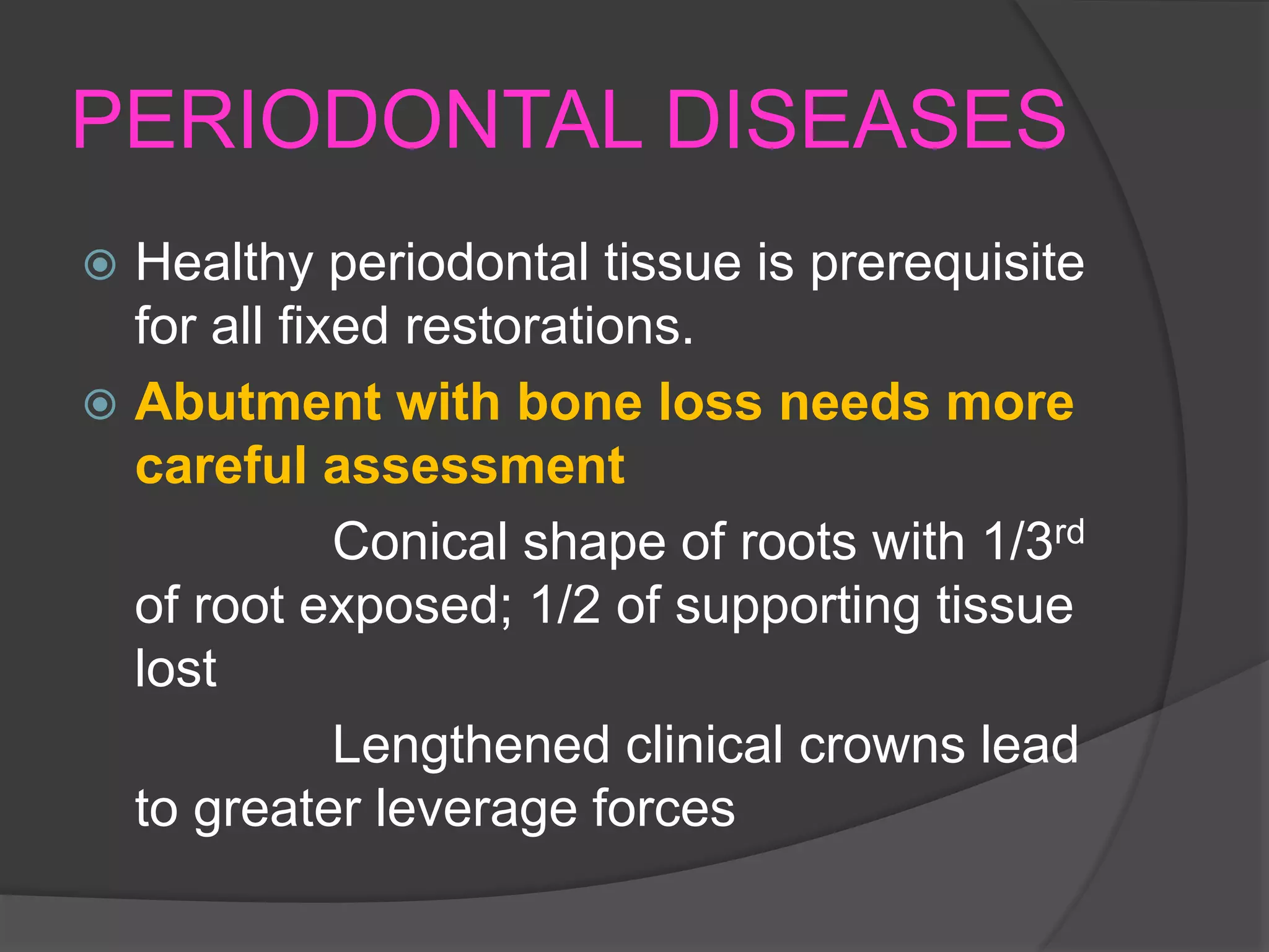 Abutment selection in fpd | PPTX