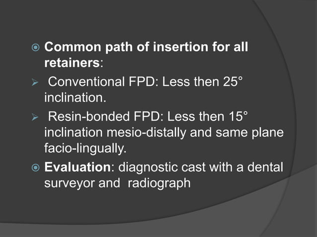 Abutment selection in fpd | PPTX