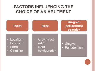 Selection of Abutment Teeth | PPTX