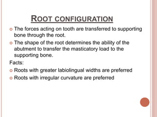 Selection of Abutment Teeth | PPTX