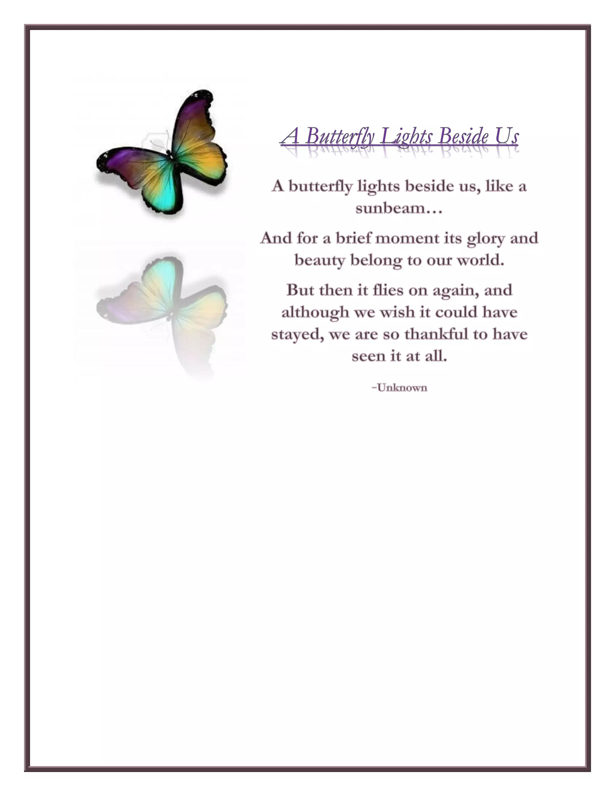 A butterfly lights beside 2 | PDF