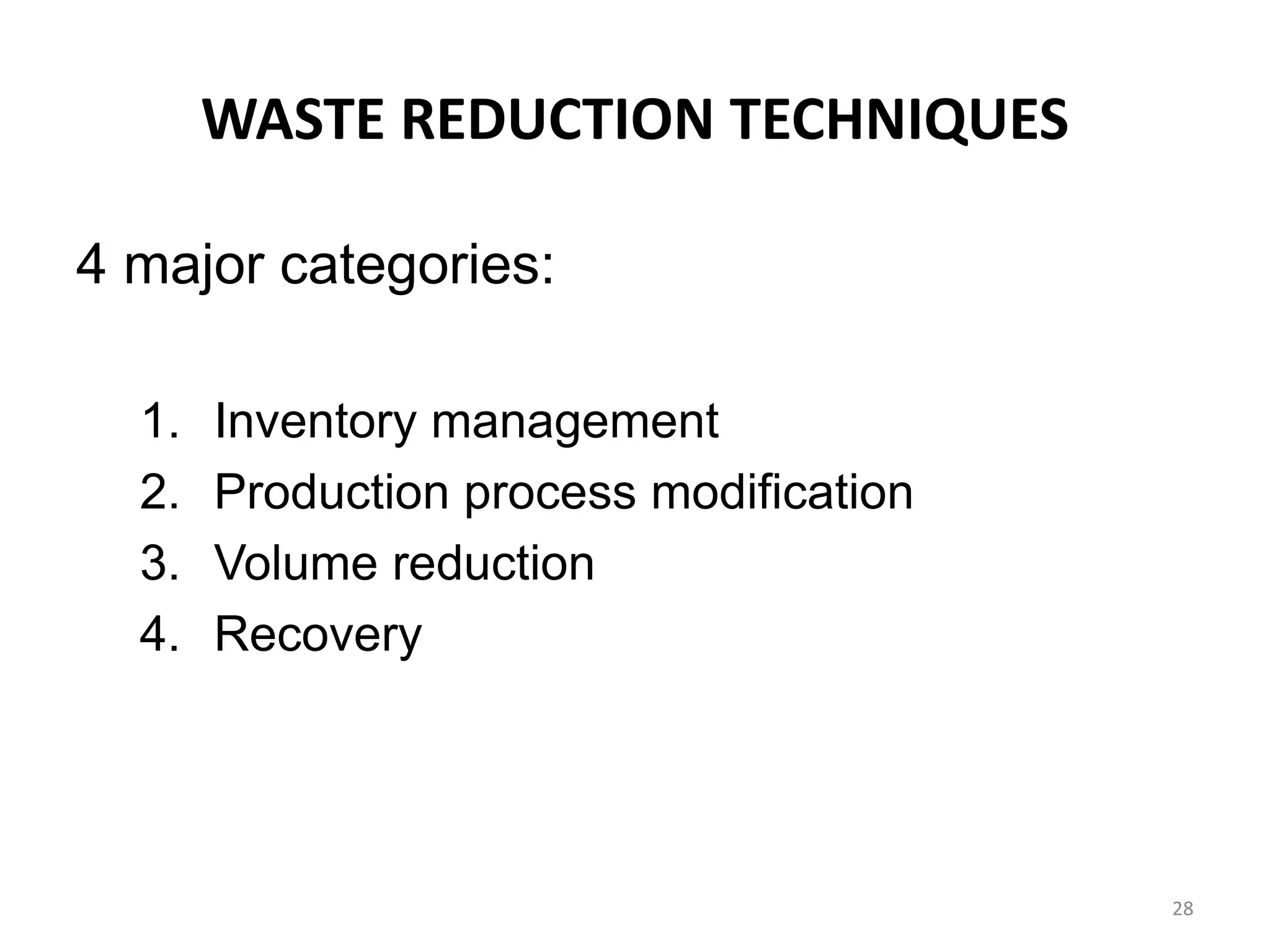 waste minimization techniques | PPTX