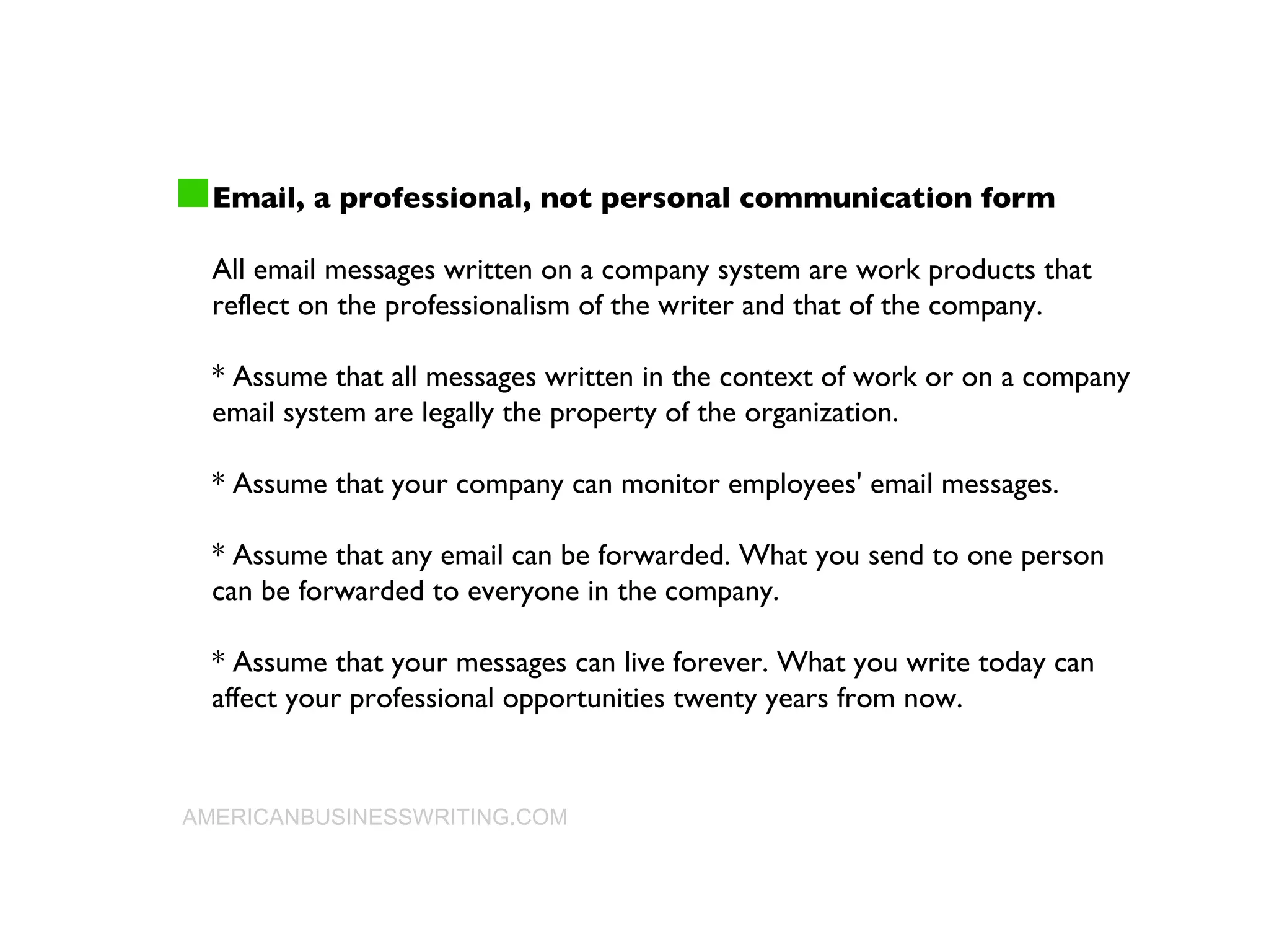 ABW Email Communications Presentation | PPT