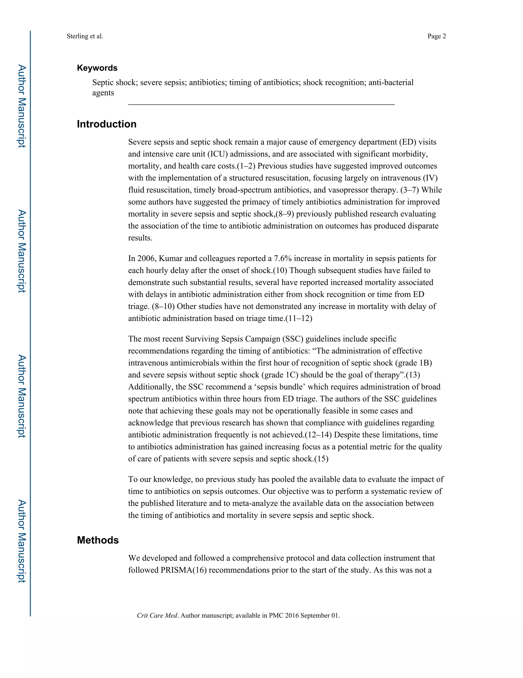Sepsis and Meta-analysis | PDF | First Aid | Injuries
