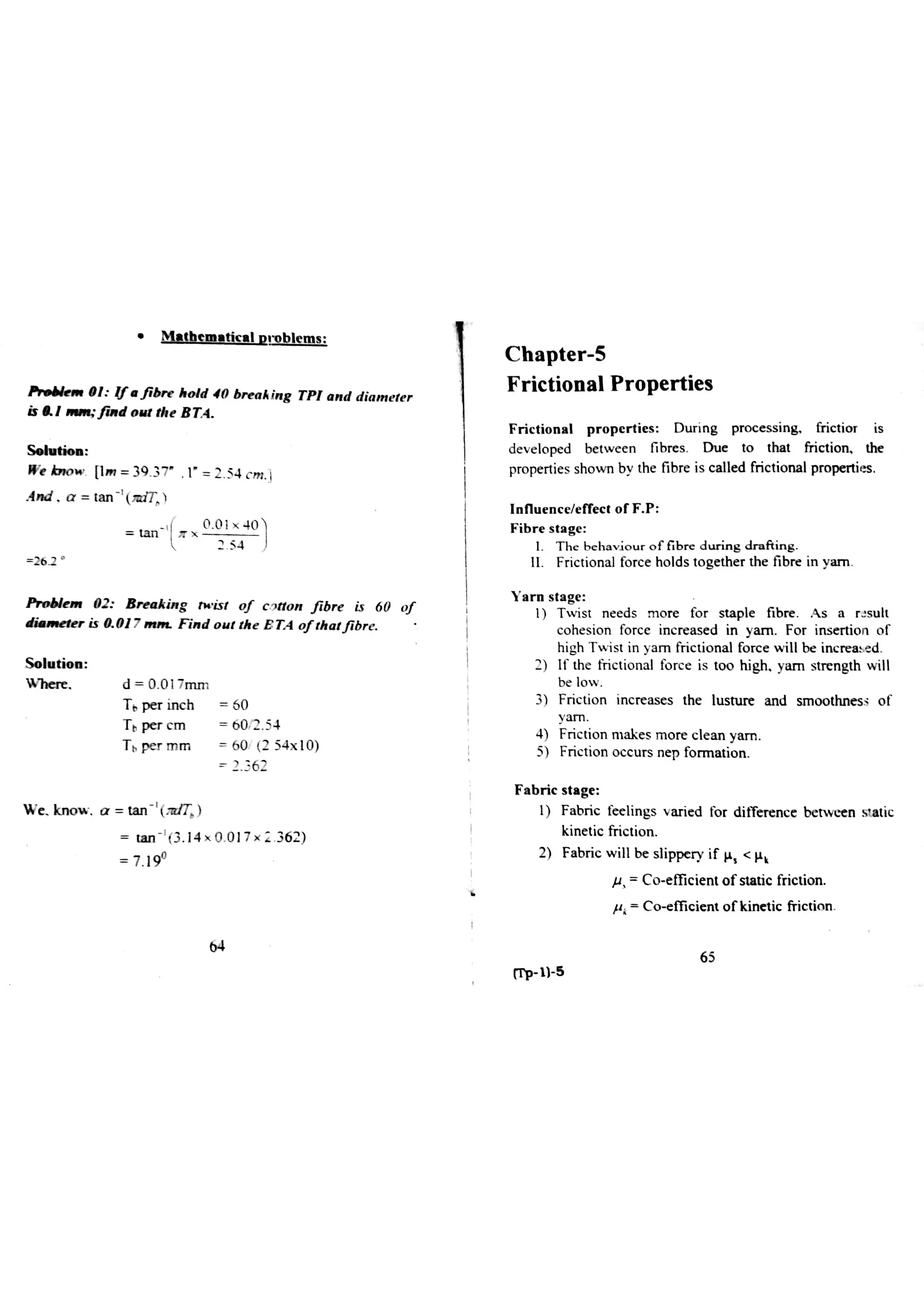 A shortnotes on textile physics I | PDF