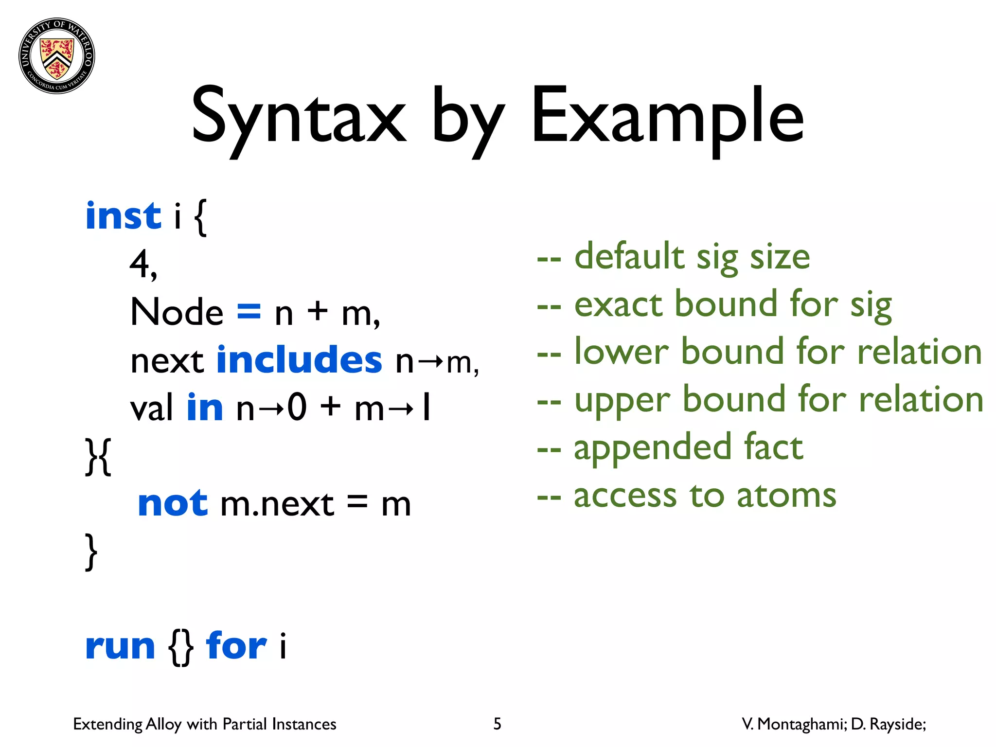Extending Alloy with Partial Instances. | PDF