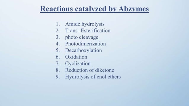 Abzymes | PPTX | Chemistry | Science