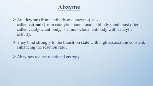 Abzymes | PPTX | Chemistry | Science