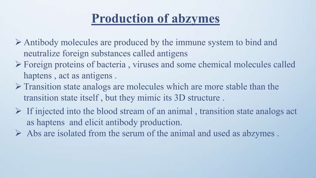 Abzymes | PPTX | Chemistry | Science