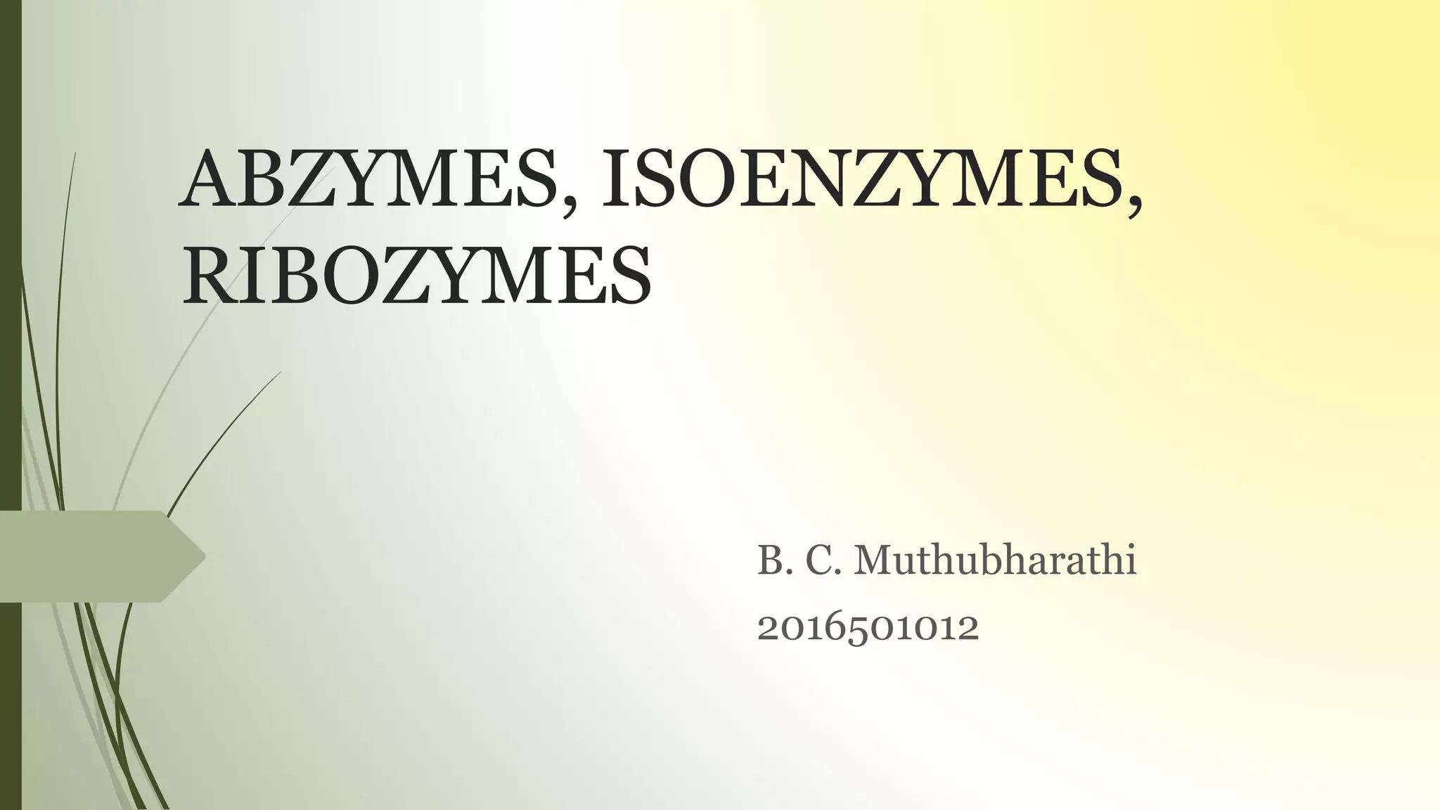 Abzymes, ribozymes | PPTX