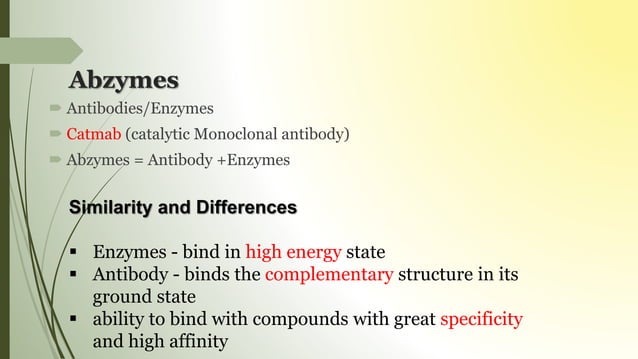 Abzymes, ribozymes | PPTX | Chemistry | Science