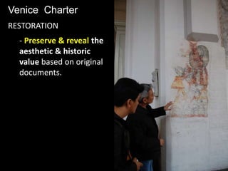 Conservation charters( Athens, Greek, Burra Charters) | PPTX