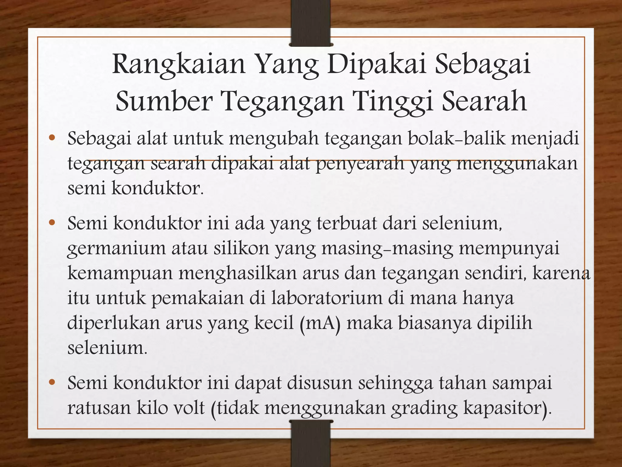 Tegangan Tinggi DC | PPTX
