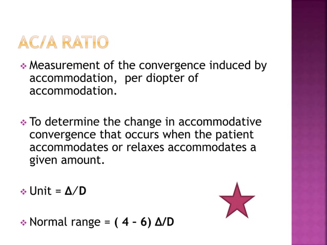 AC/A | PPTX | Eye and Vision Conditions | Diseases and Conditions