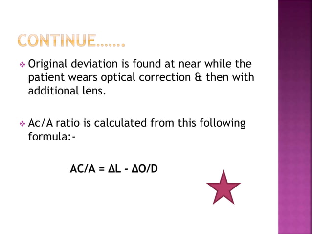 AC/A | PPTX | Eye and Vision Conditions | Diseases and Conditions
