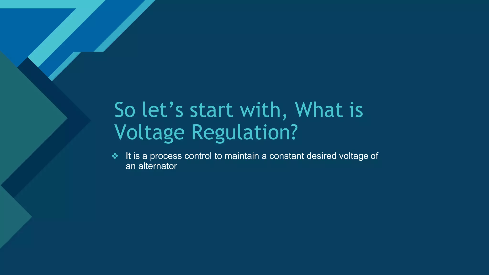 Automatic voltage regulations And V curves of alternators | PPTX