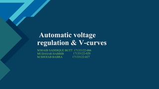 Automatic voltage regulations And V curves of alternators | PPTX