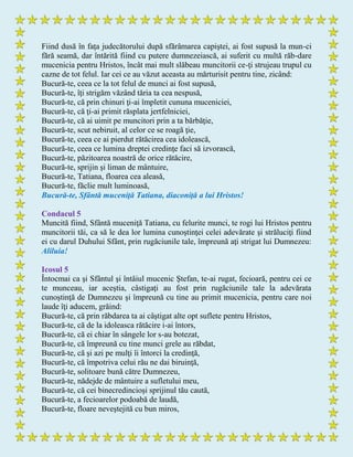 Acatistul Sfintei muceniţe Tatiana, diaconiţa (12 ianuarie) | PDF