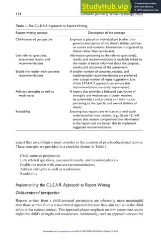 A C.L.E.A.R. Approach To Report Writing A Framework For Improving The ...