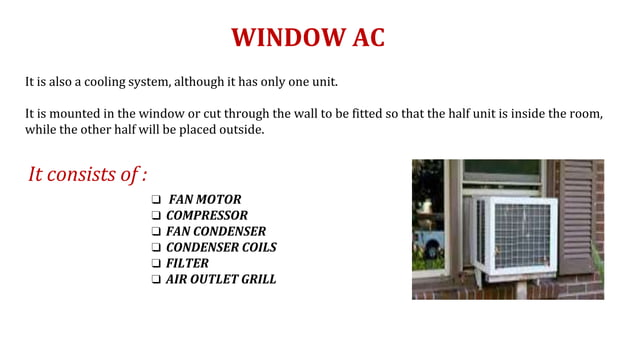Split AC vs Window AC.pptx | Home Appliances | Home & Garden