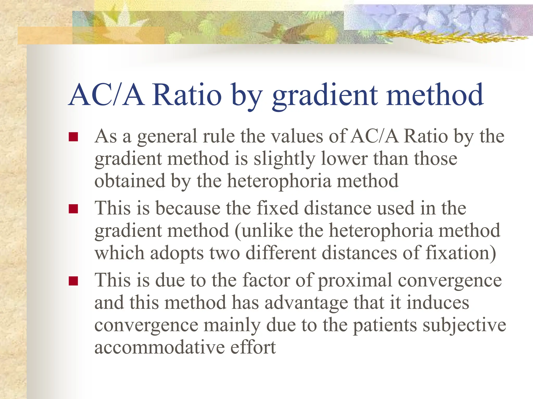 AC/A ratio | PPT