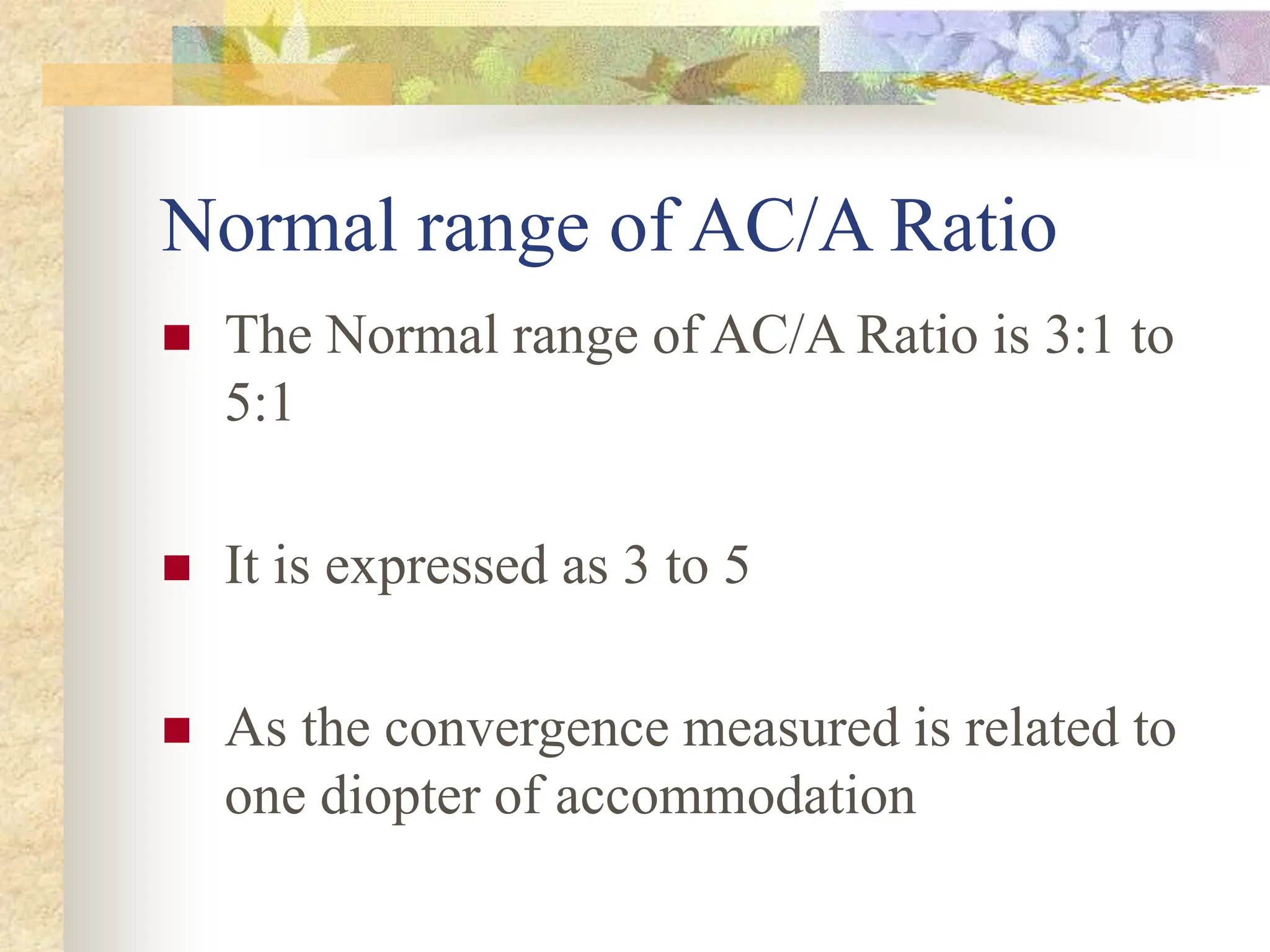 AC/A ratio | PPT