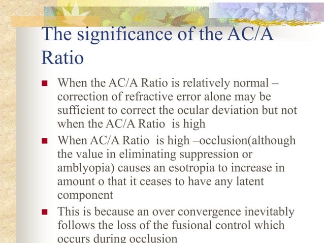 AC/A ratio | PPT