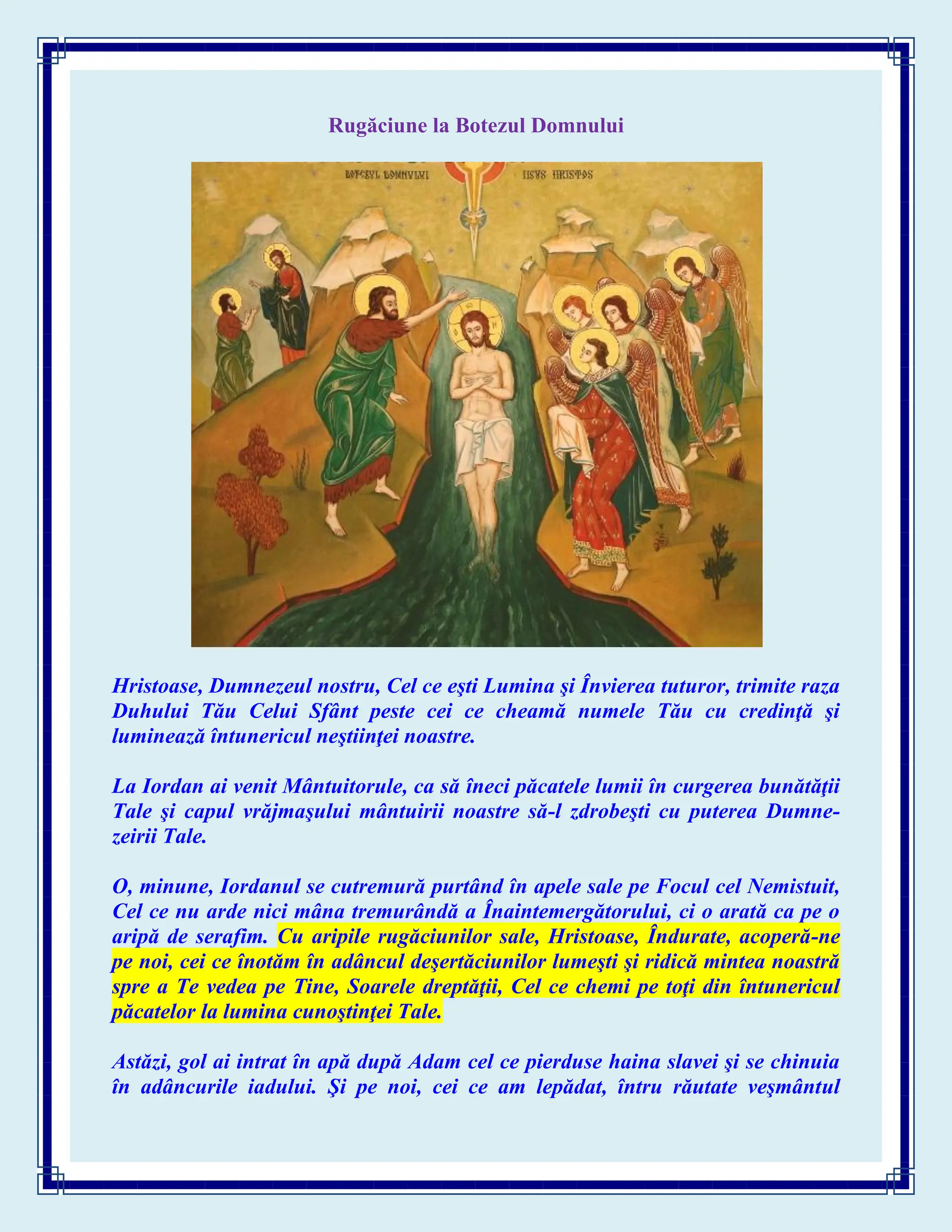 Botezul Domnului - Acatistul Botezului Domnului Iisus Hristos (6 ...