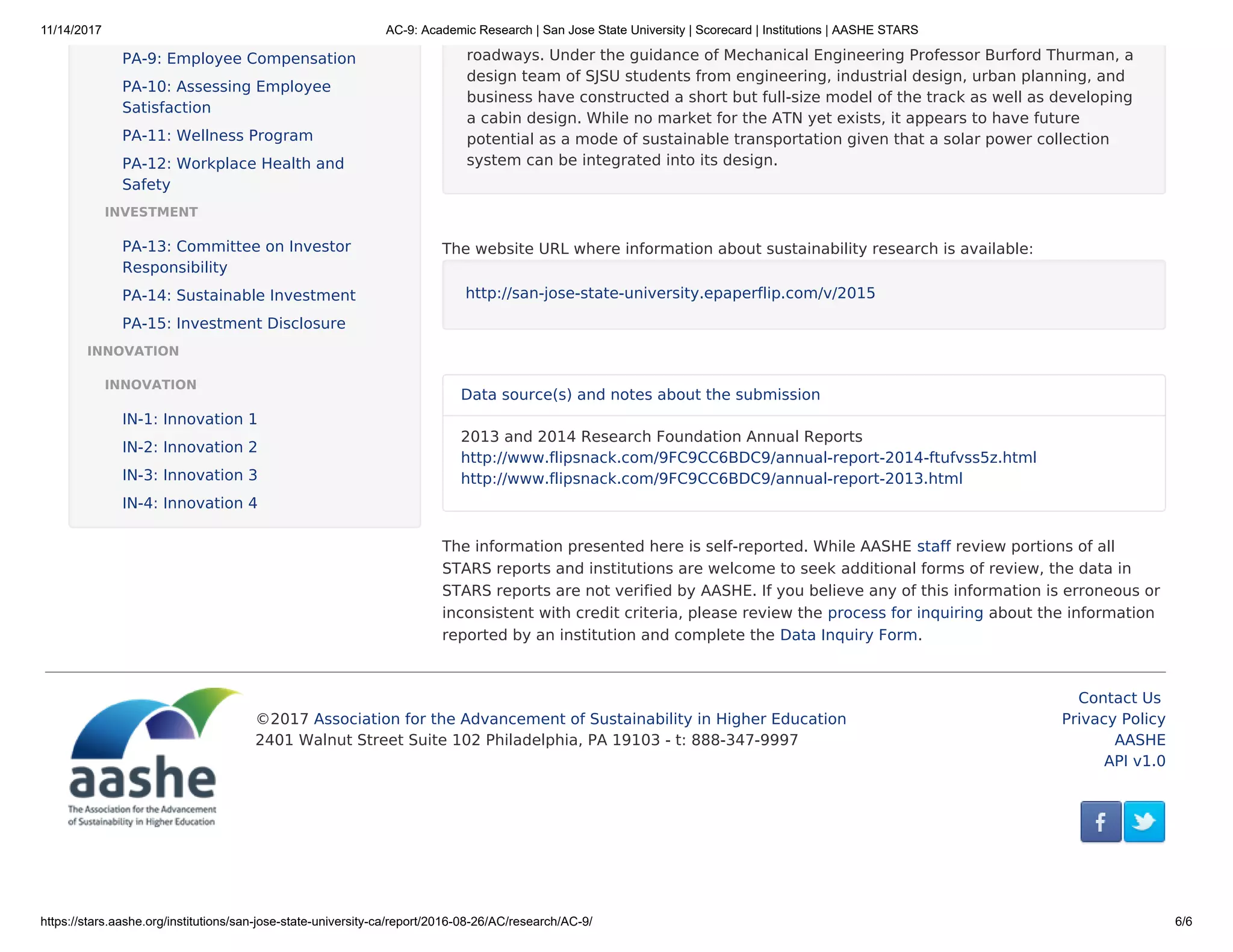 Ac 9 academic research - san jose state university _ scorecard ...