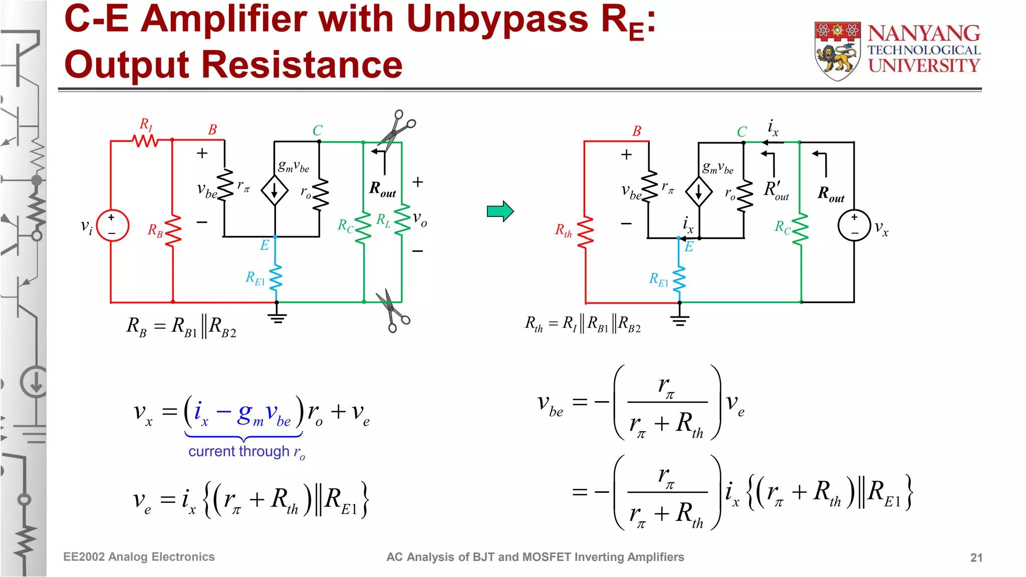 Ac analysis of bjt and mosfet inverting amplifiers | PDF