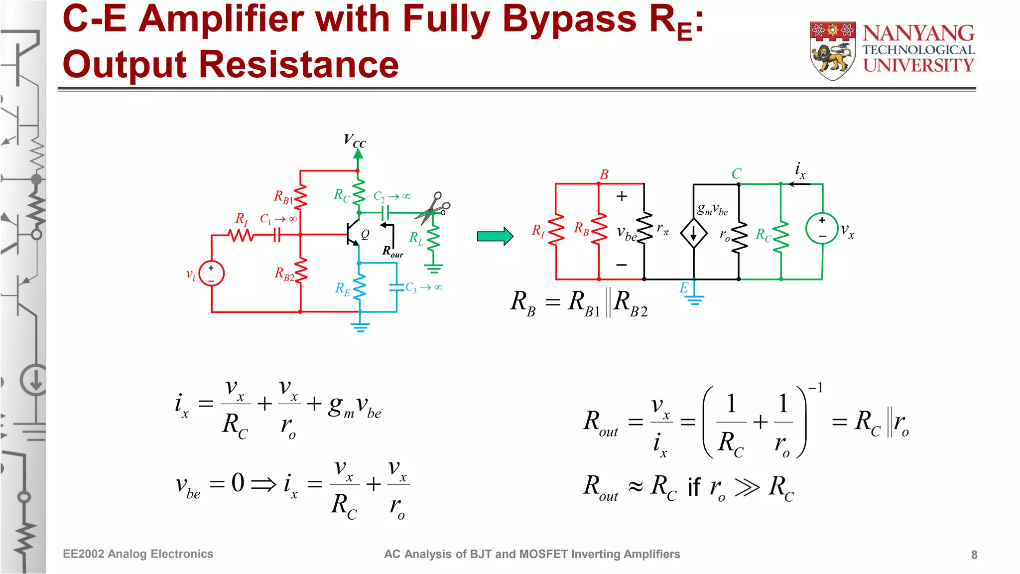 Ac analysis of bjt and mosfet inverting amplifiers | PDF