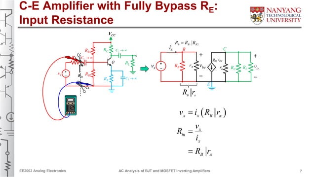 Ac analysis of bjt and mosfet inverting amplifiers | PDF