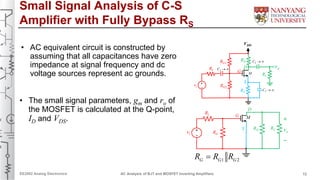 Ac analysis of bjt and mosfet inverting amplifiers | PPT
