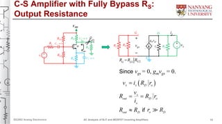 Ac analysis of bjt and mosfet inverting amplifiers | PPT