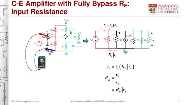 Ac analysis of bjt and mosfet inverting amplifiers