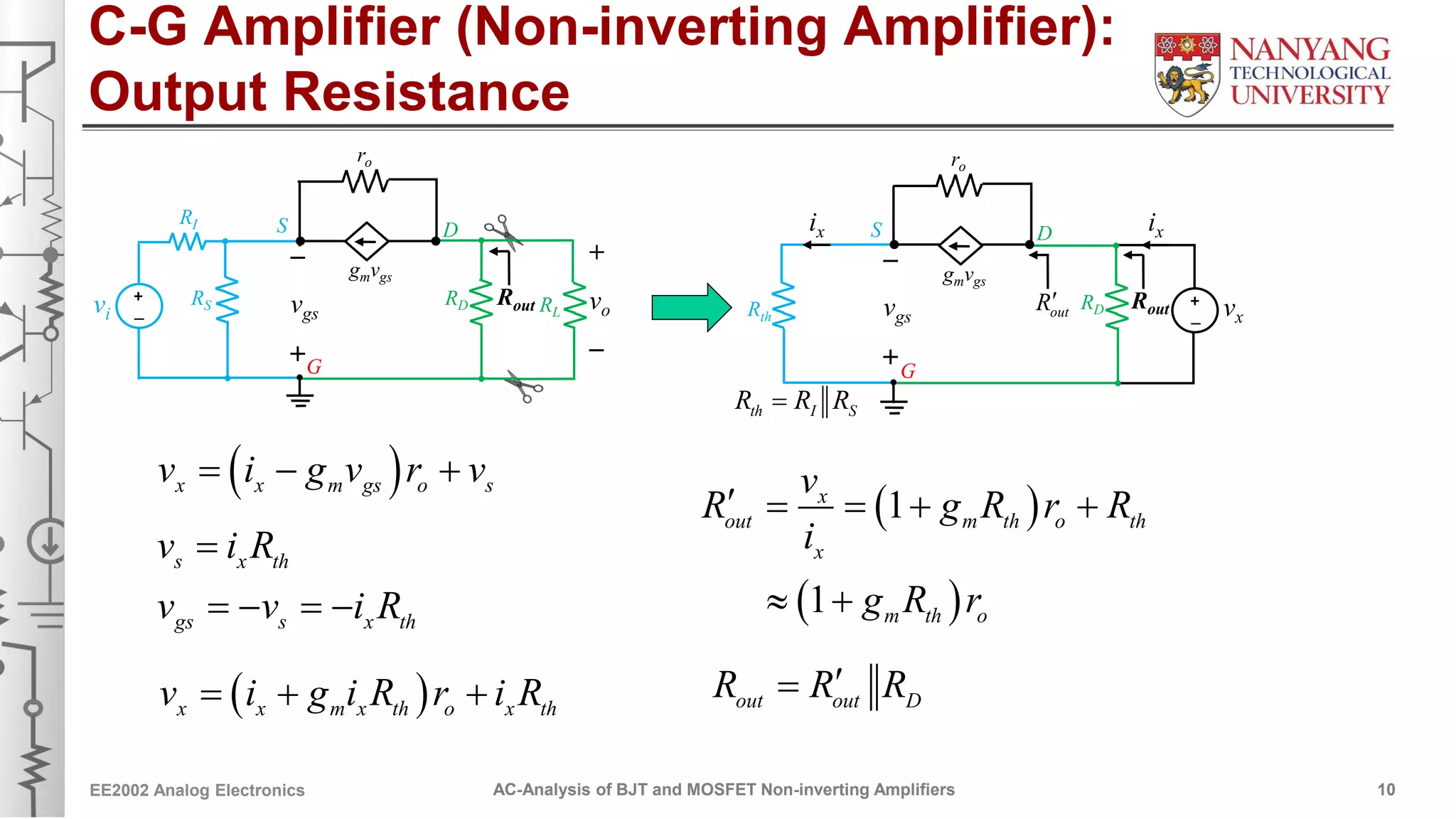 Ac analysis of bjt and mosfet non-inverting amplifiers | PDF | Dance ...