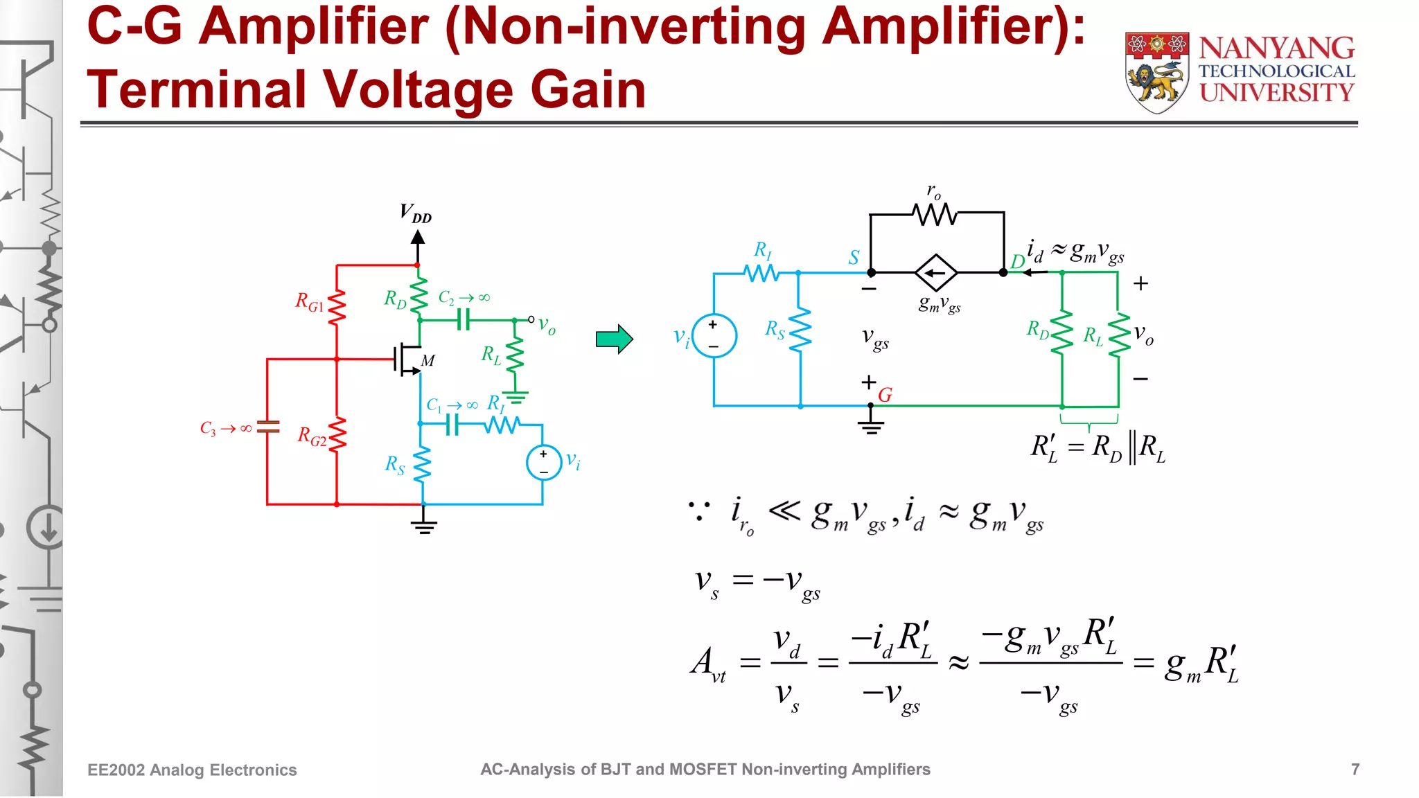 Ac analysis of bjt and mosfet non-inverting amplifiers | PDF | Dance ...