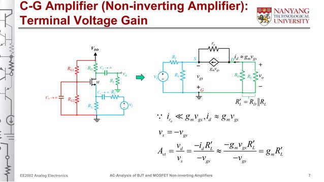 Ac analysis of bjt and mosfet non-inverting amplifiers | PDF | Dance and Electronic Music | Music