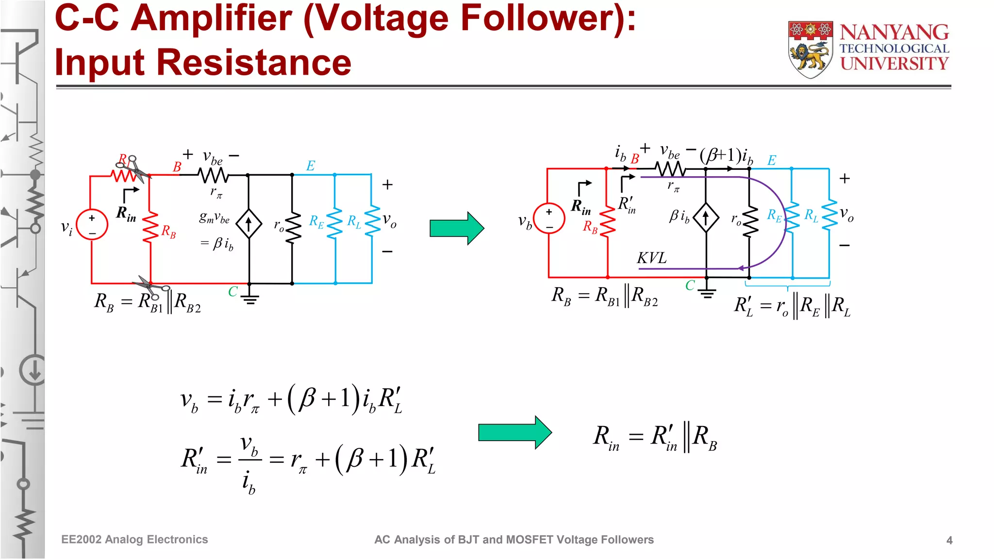Ac analysis of bjt and mosfet voltage followers | PPT