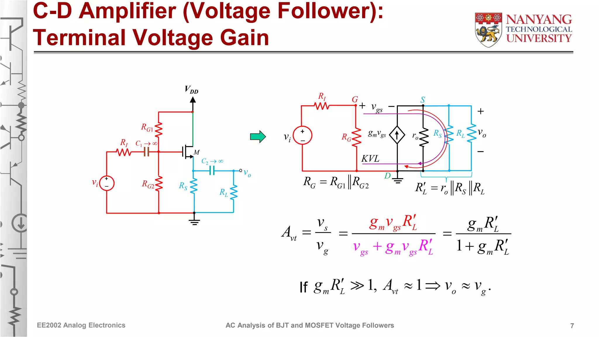 Ac analysis of bjt and mosfet voltage followers | PPT