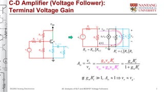 Ac analysis of bjt and mosfet voltage followers | PPT
