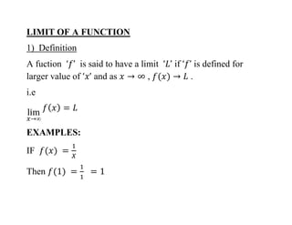 Applied Calculus: Limits of Function | PDF