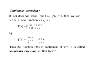 Applied Calculus: Continuity and Discontinuity of Function | PDF