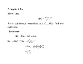 Applied Calculus: Continuity and Discontinuity of Function | PDF